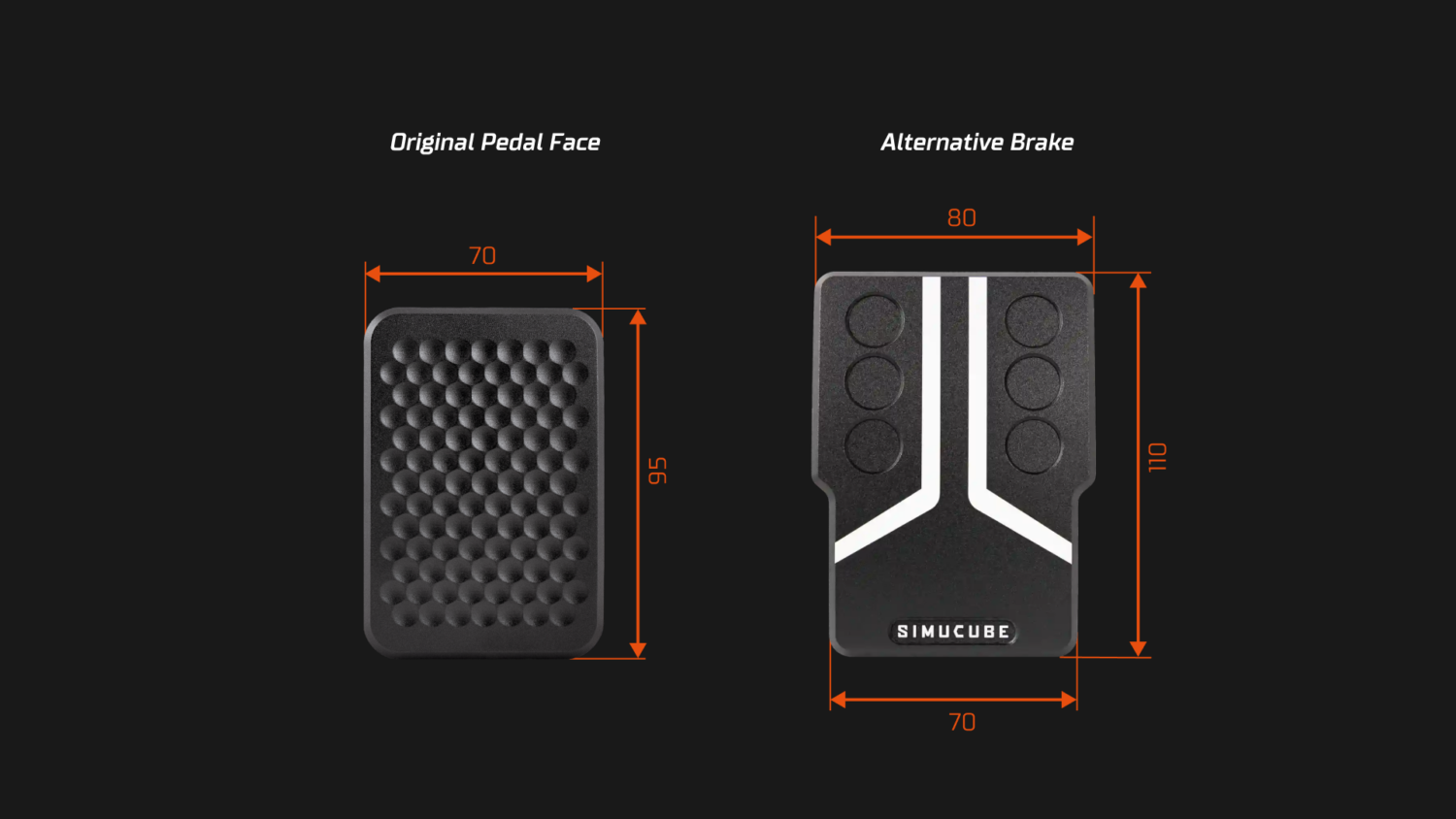 Simucube ActivePedal Brake Pedal Face Plate | Simucube